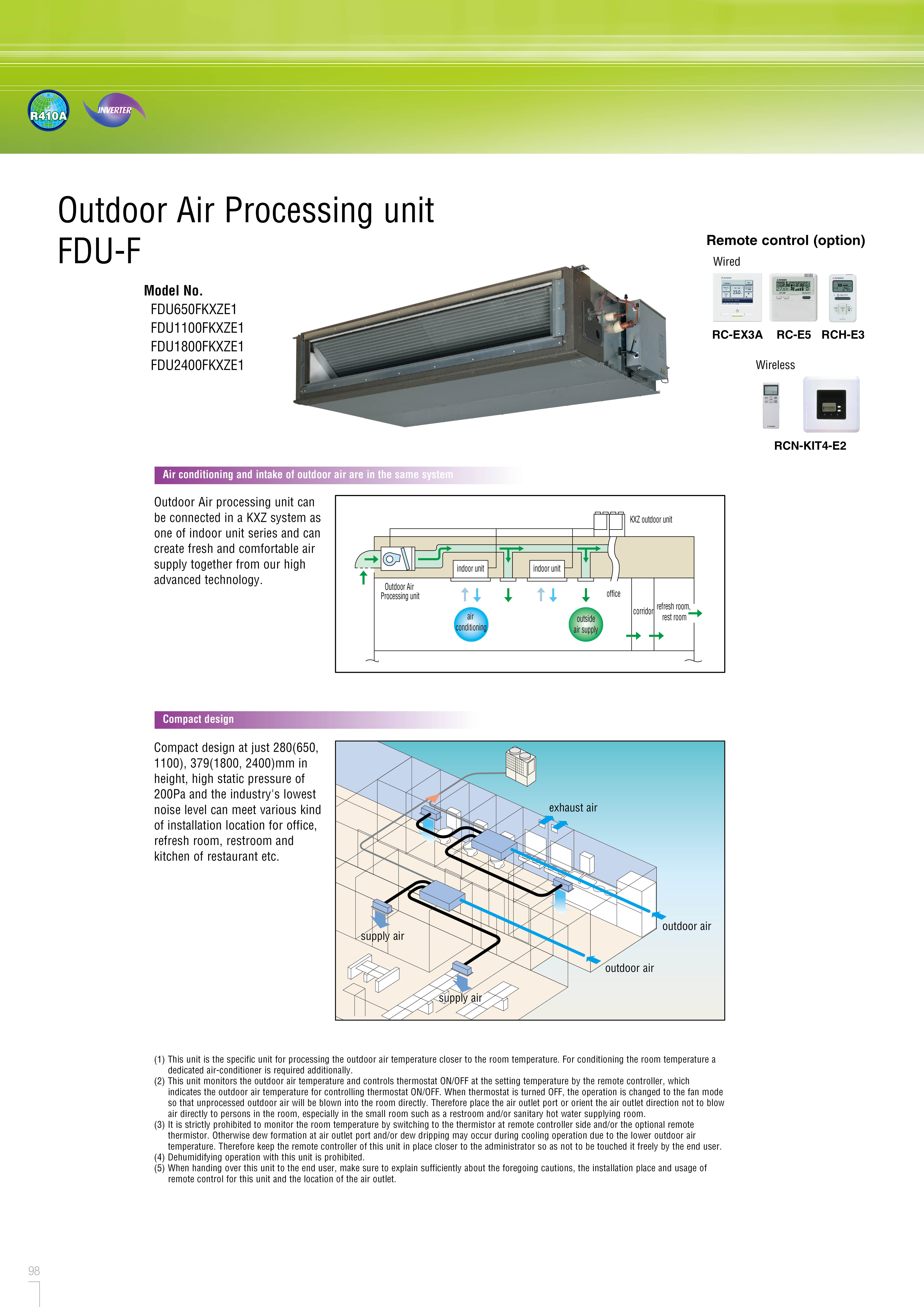 MITSUBISHI HEAVY INDUSTRIES - MAHAJAK AIR CONDITIONERS CO.,LTD. | FDU-F