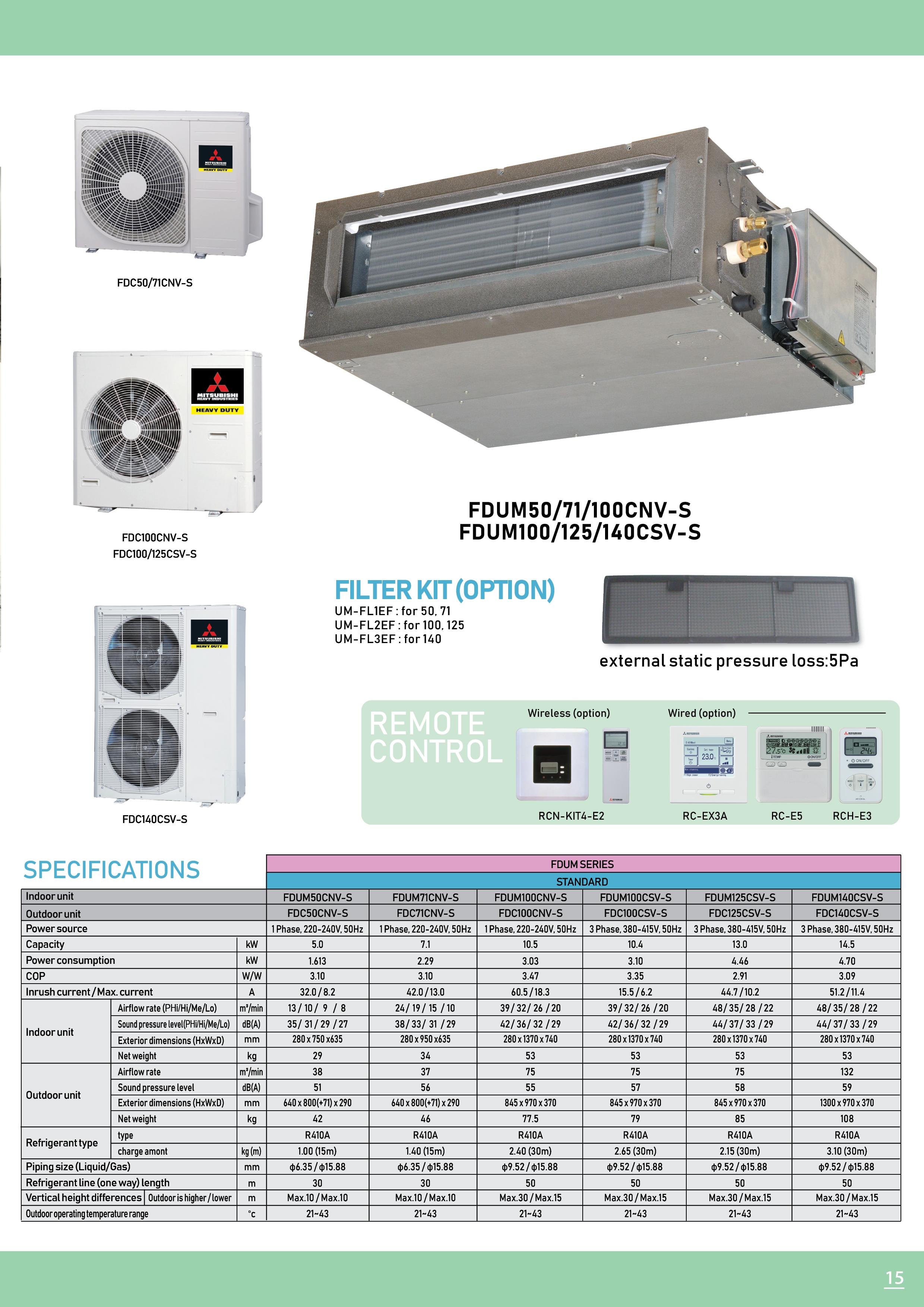 FDUM-NON-INVERTER | MITSUBISHI HEAVY INDUSTRIES - MAHAJAK AIR ...