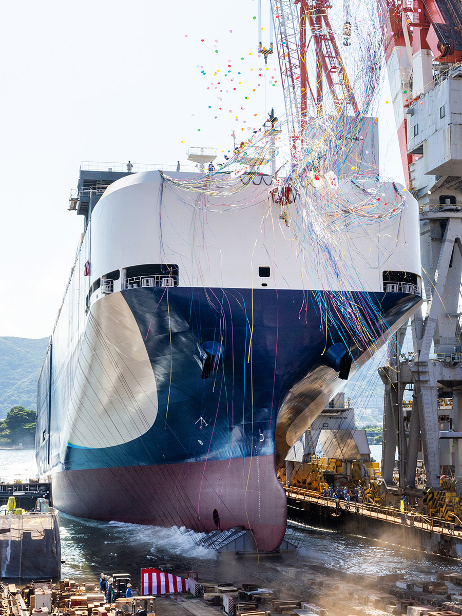Mitsubishi Shipbuilding Holds Christening and Launch Ceremony of New ...